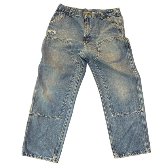 Carhartt | Jeans | Carharrt B73 Double Knee Washed Denim Loose Fit ...